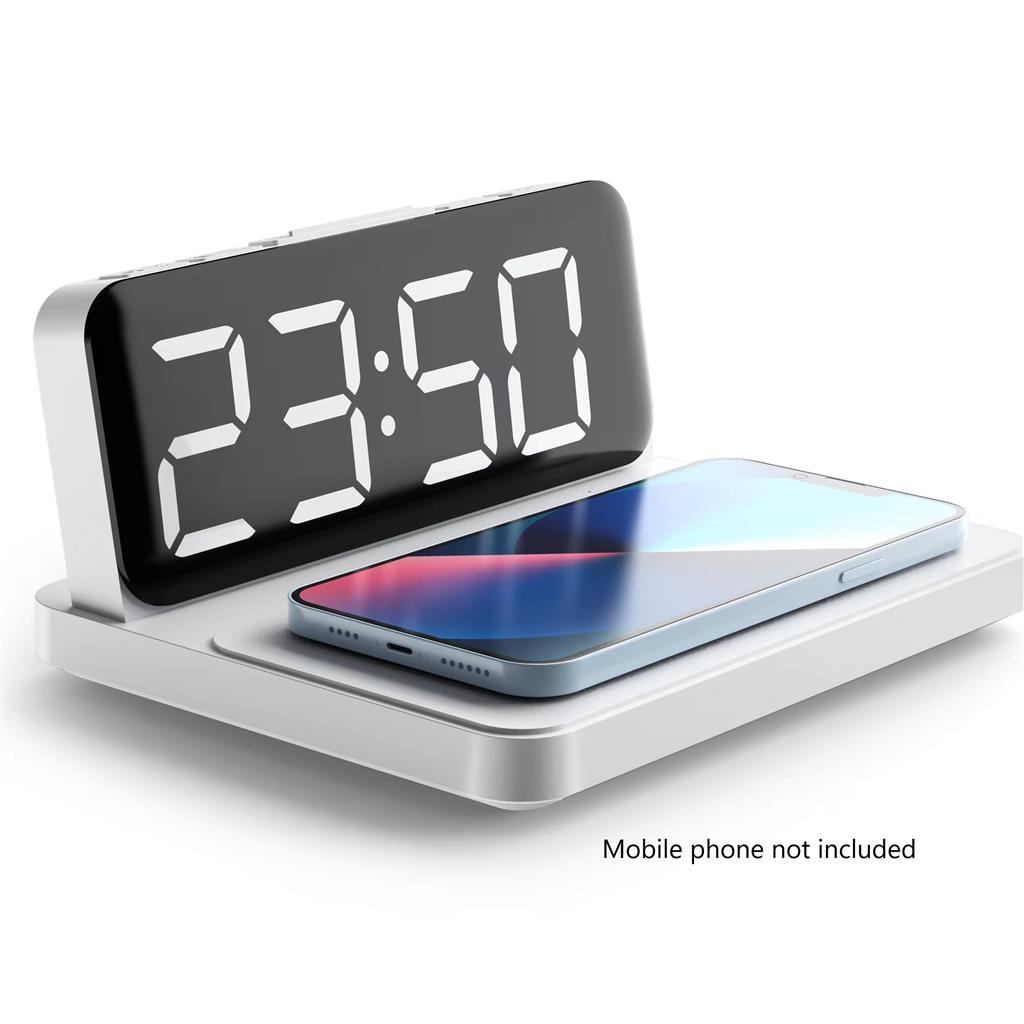 Digital Clock and Wireless Phone Charger — Open Mobility